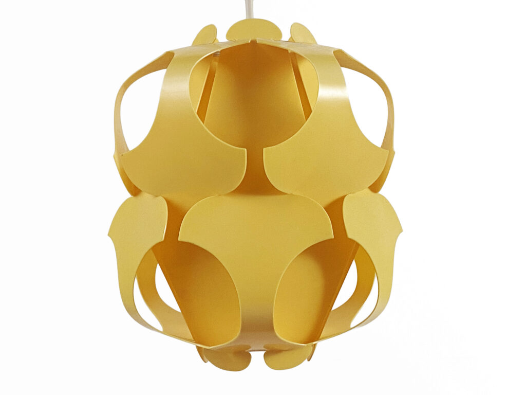 Plastic pendant light “Lily” by Quality Systems. Denmark 1970s – HAGBLOM