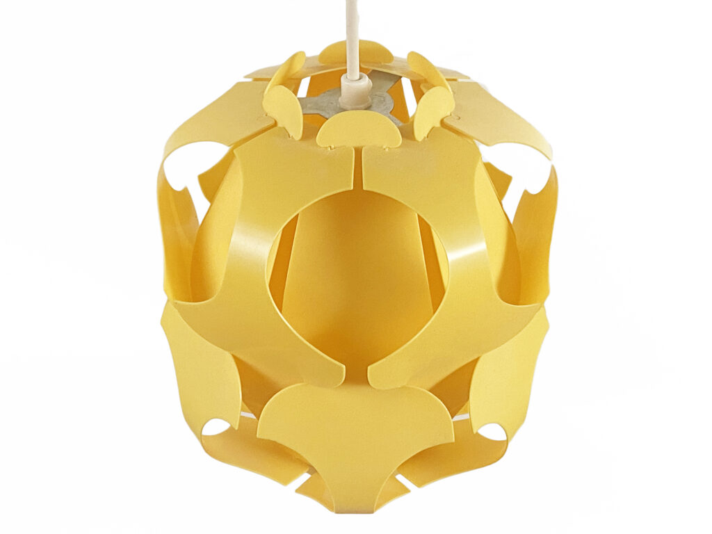 Plastic pendant light “Lily” by Quality Systems. Denmark 1970s – HAGBLOM